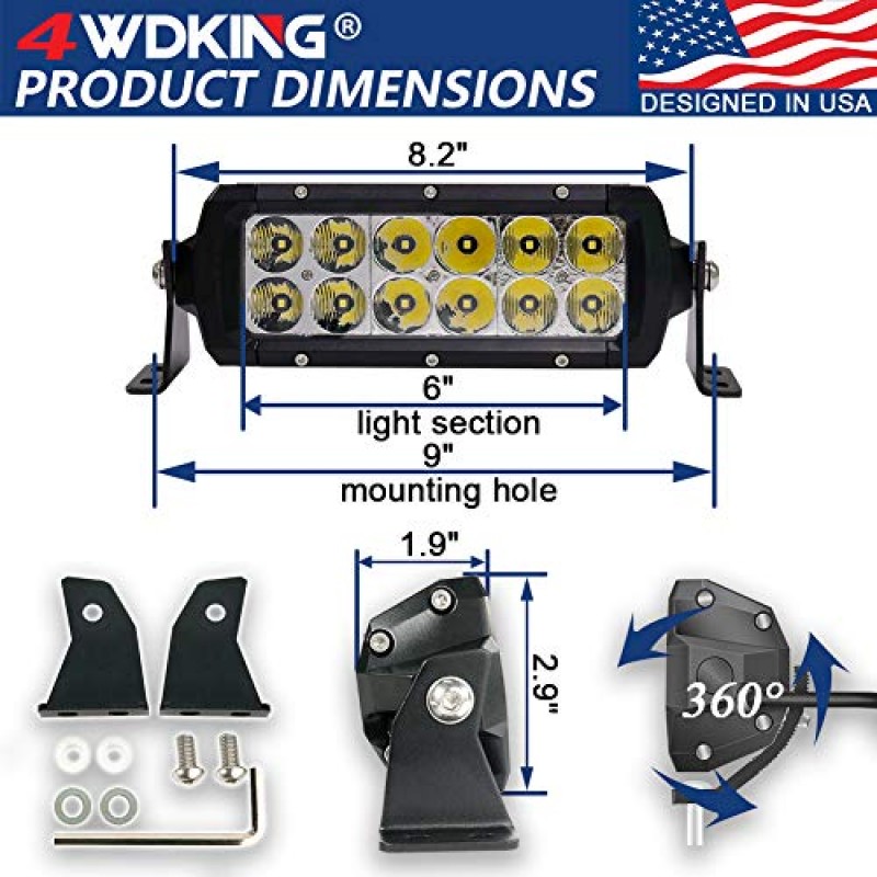 LED Double Row Light Bar 6 inch